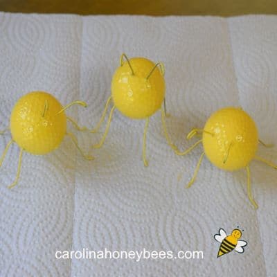 DIY Golf Ball Craft Bees - Carolina Honeybees