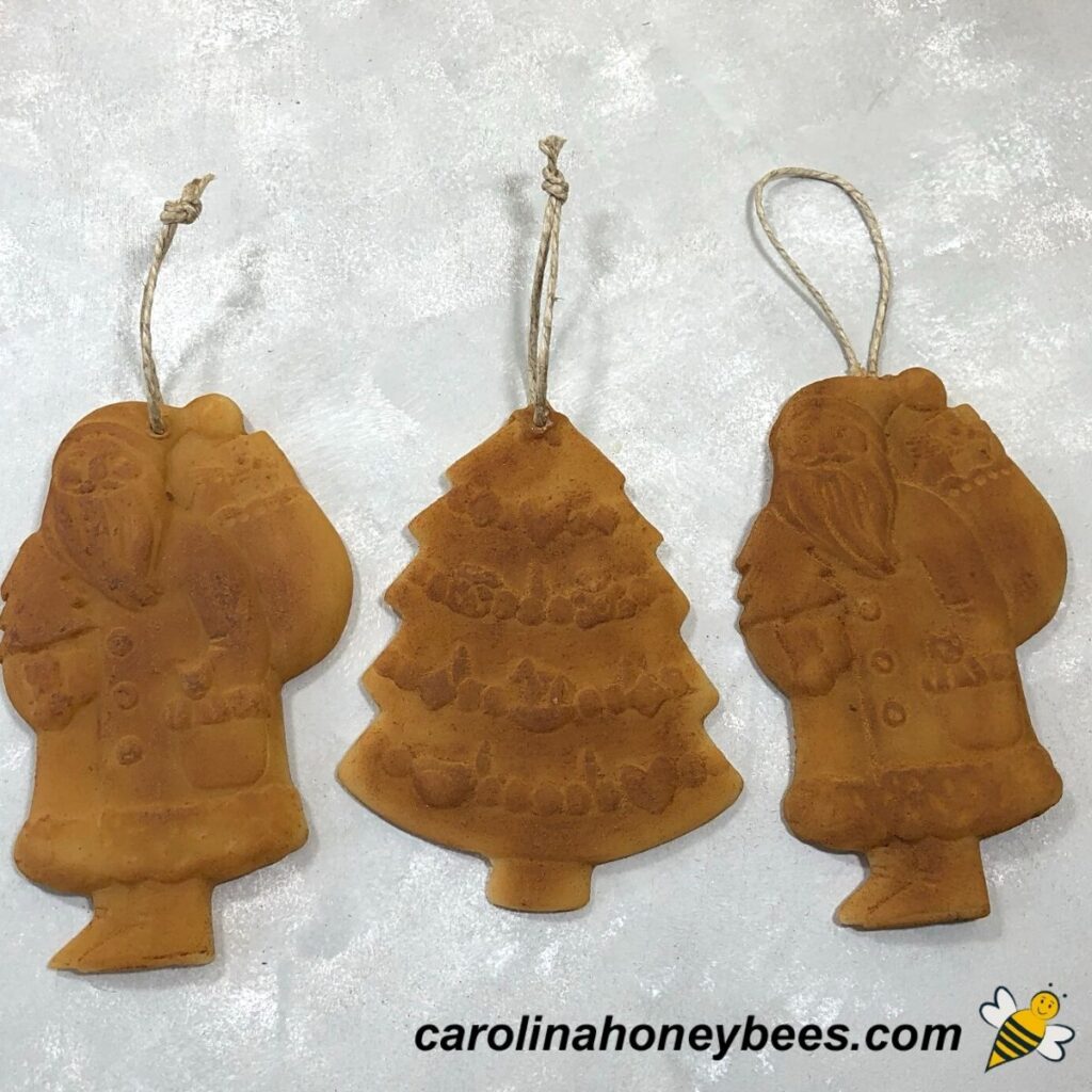 How to Make Blackened Beeswax Ornaments - Carolina Honeybees