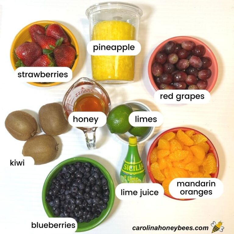 Honey Lime Fruit Salad Recipe- Carolina Honeybees