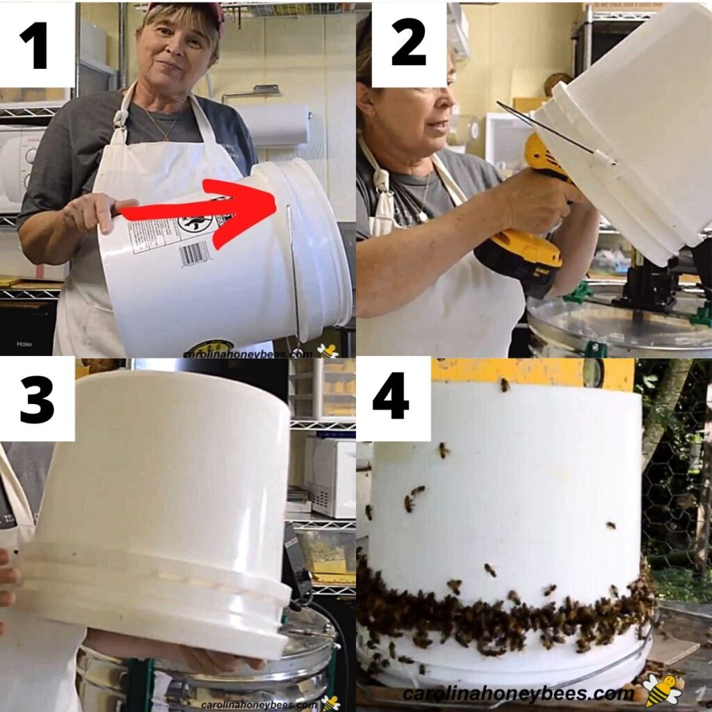 How to Make a Bucket Bee Feeder - Carolina Honeybees
